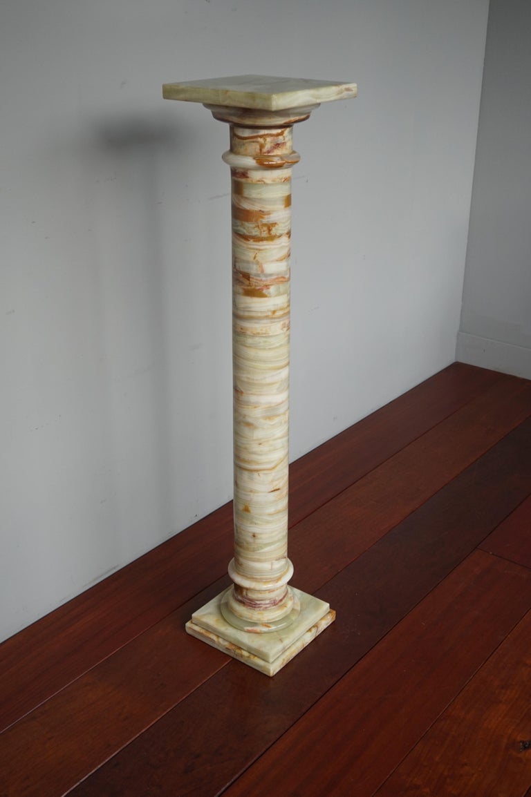 Handmade and Stunning Onyx Mineral Stone Tuscan Column Pedestal ...