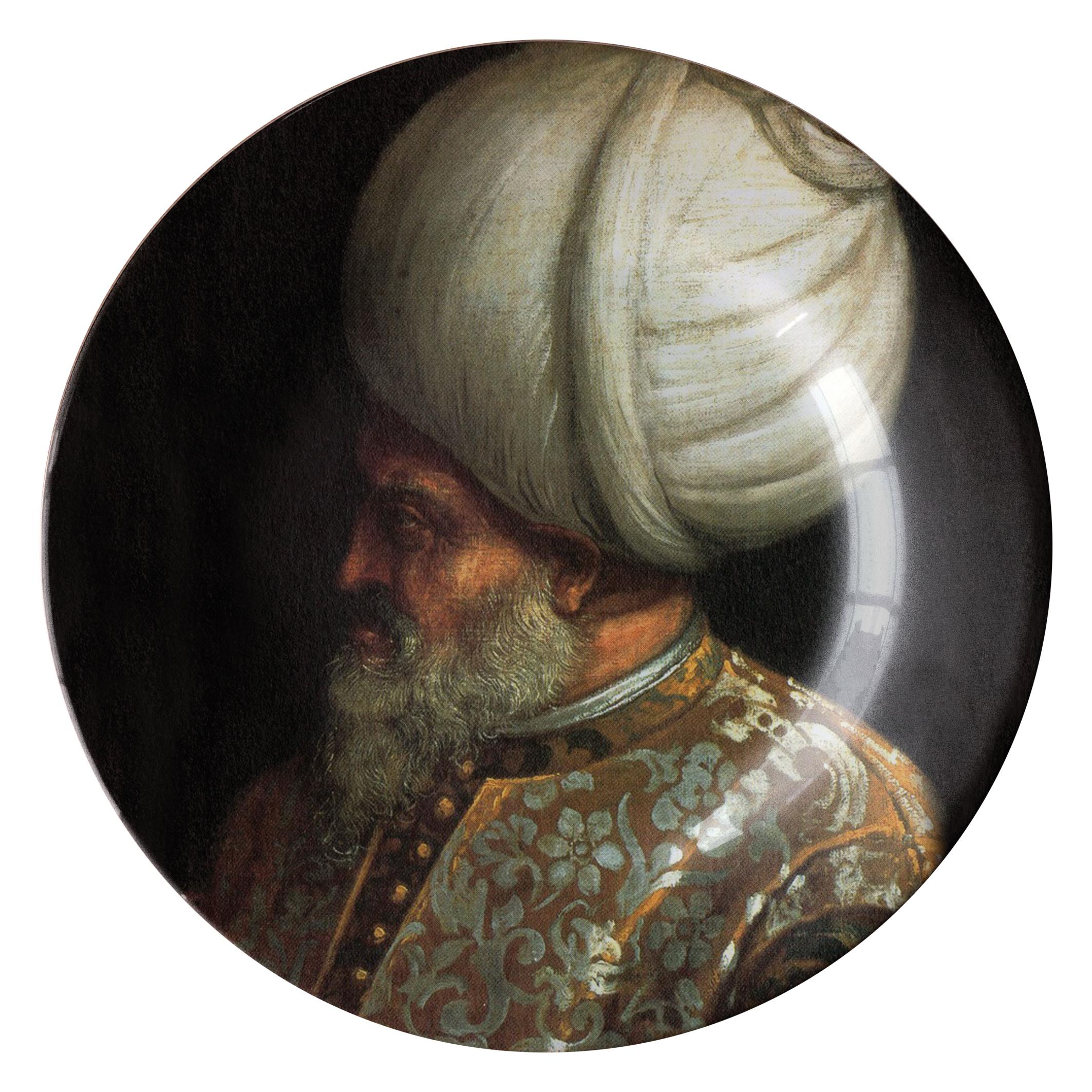 Sultan Hurrem Ceramic Plate by Les Ottomans, Handmade in Italy For Sale ...