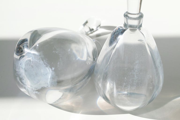 Handmade Swedish Art Glass Bottles by Vicke Lindstrand For Sale at 1stDibs