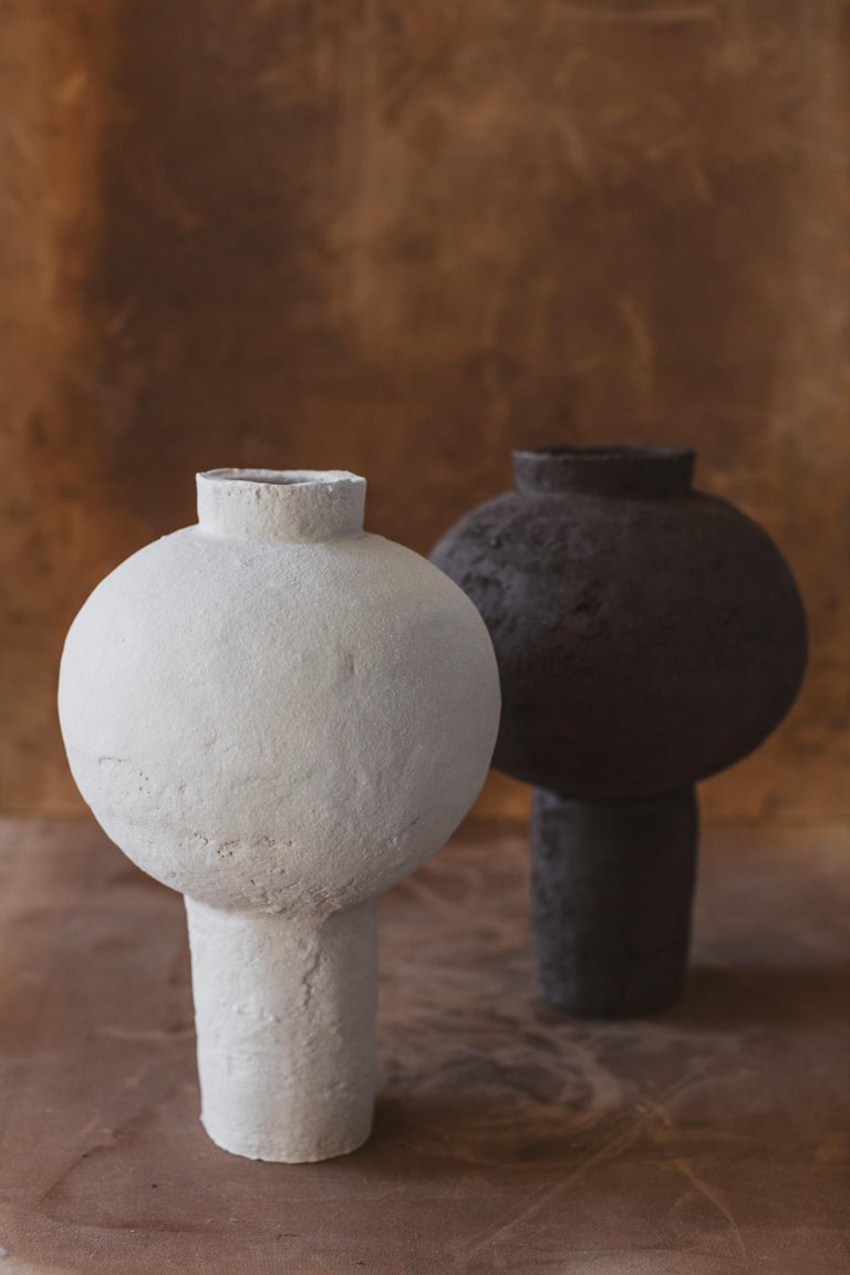 Handmade Tall Ceramic Moon Jar by Mugly, NYC at 1stDibs