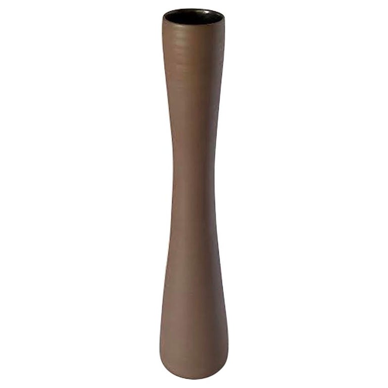 Handmade Tall Slender Fine Ceramic Vase, Contemporary, Italy For Sale ...