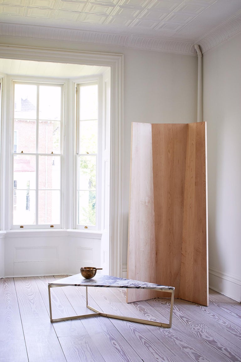 Handmade Tri-Fold Solid Maple Folding Screen or Room Divider at 1stDibs