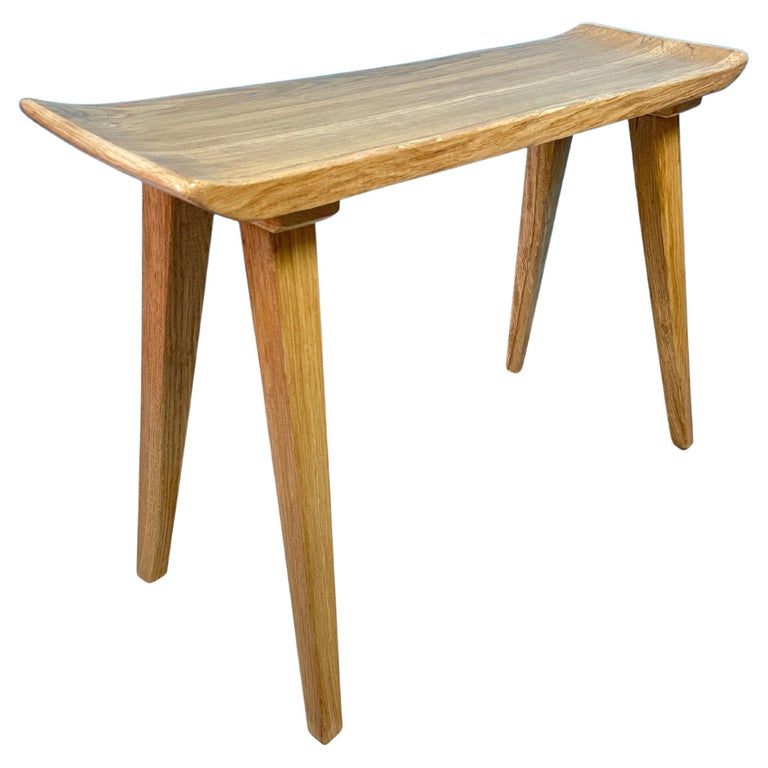 Handmade Unique Oak Bench / Stool, Made in Finland For Sale at 1stDibs