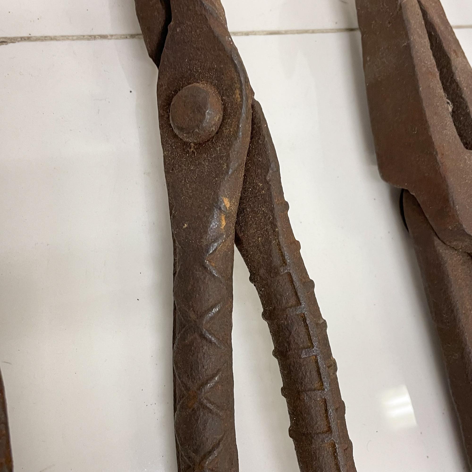 Handmade Unique Set of 9 Antique Iron Worker Tools Blacksmith Forged ...