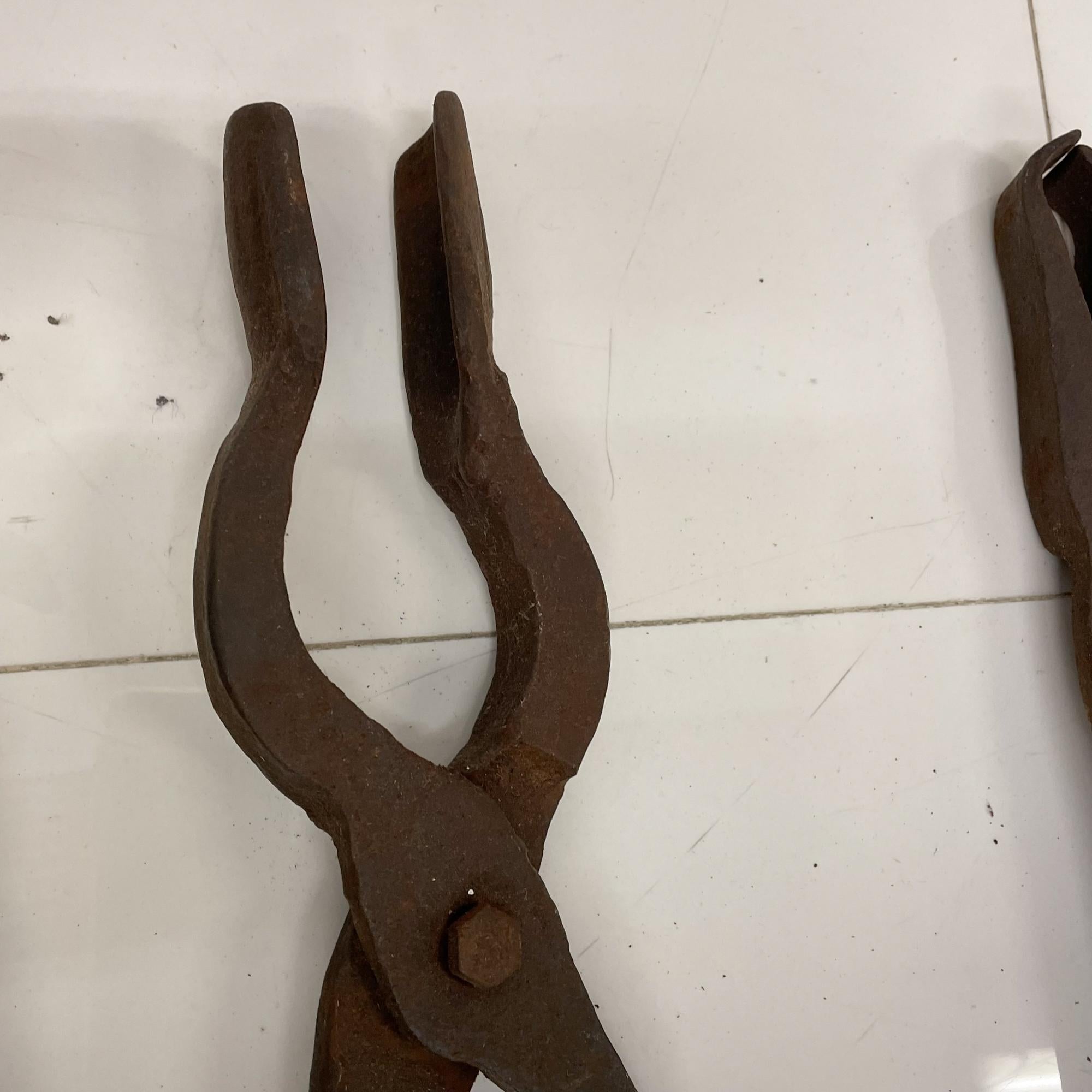 Handmade Unique Set of 9 Antique Iron Worker Tools Blacksmith Forged ...