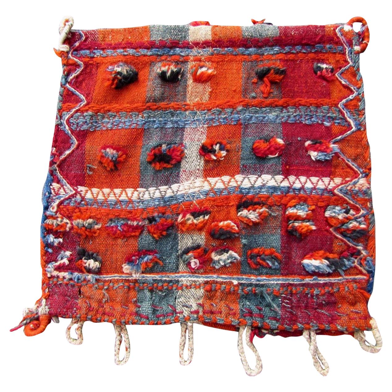 Handmade Vintage Ardabil Style Kilim Bag, 1950s, 1Q0319 For Sale at 1stDibs