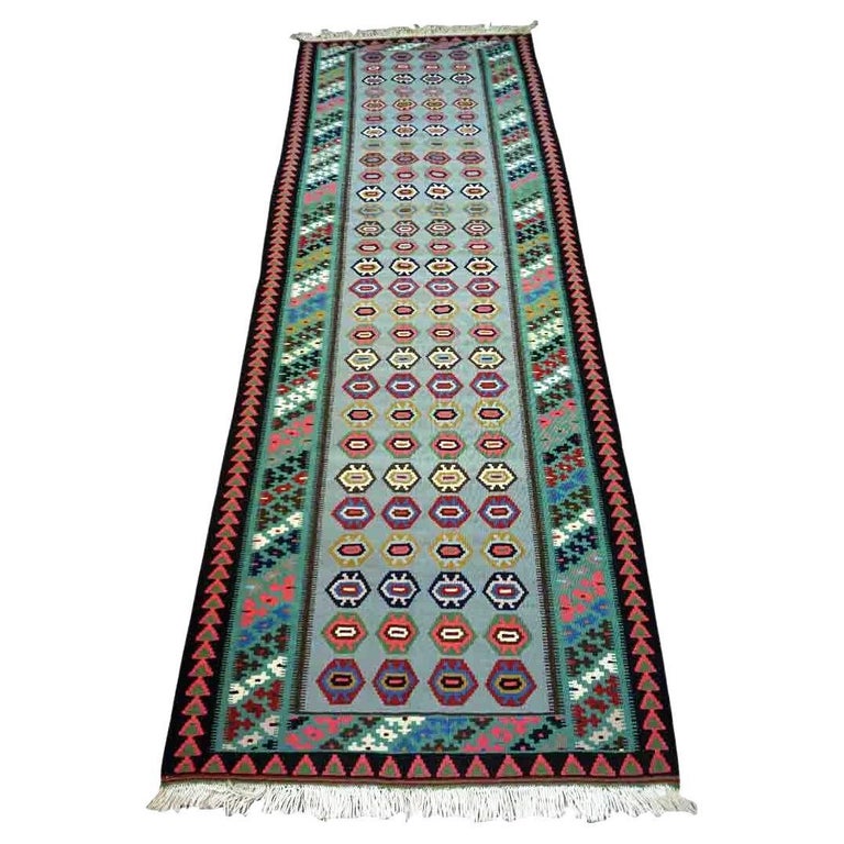 Handmade Vintage Ardabil Style Kilim Runner, 1960s, 1D25 For Sale at ...