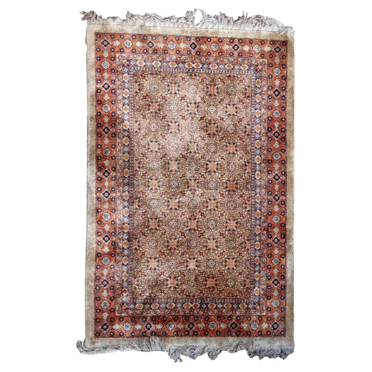 Handmade Vintage Art Deco Chinese Silk Rug, 1950s, 1P103 For Sale at ...