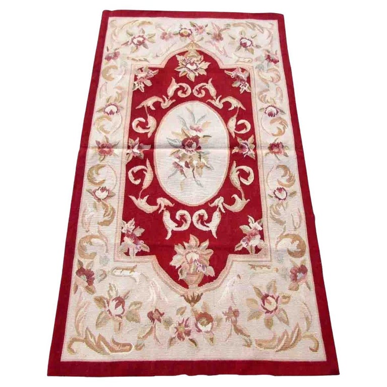 Handmade Vintage French Aubusson Rug, 1970s, 1Q03 For Sale at 1stDibs