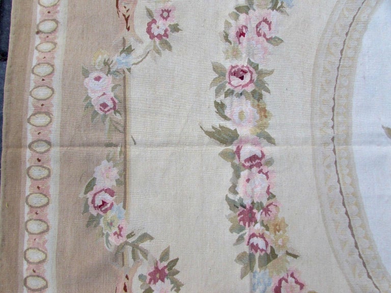 Handmade Vintage French Aubusson Rug, 1980s, 1Q0135 For Sale at 1stDibs