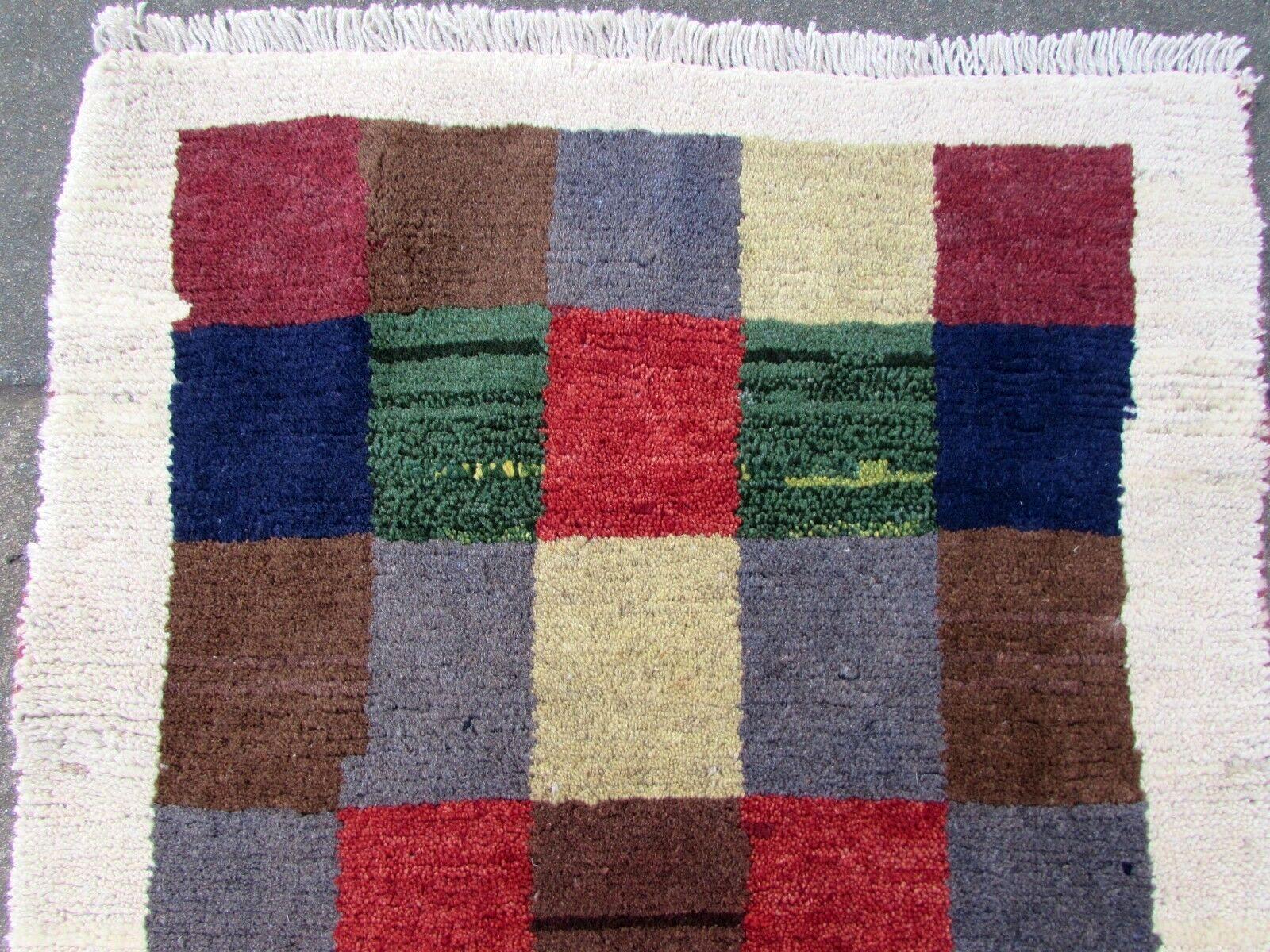 Handmade Vintage Gabbeh Style Rug, 1980s, 1Q0001 at 1stDibs