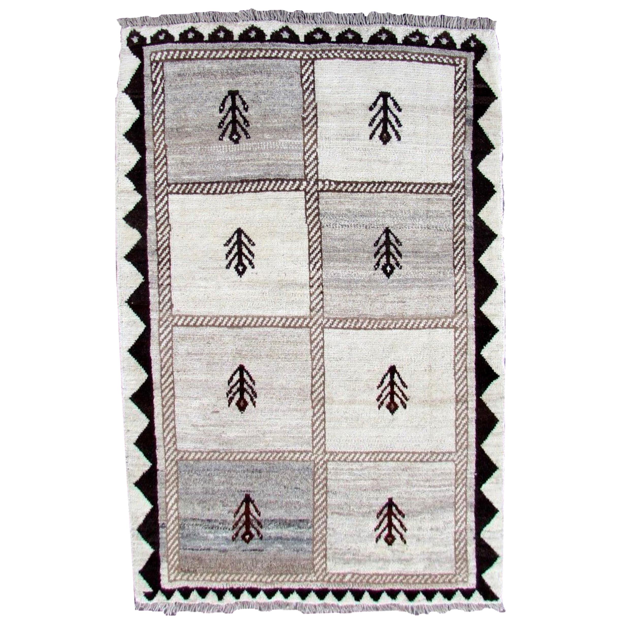 Handmade Vintage Gabbeh Style Rug, 1980s, 1Q0001 at 1stDibs