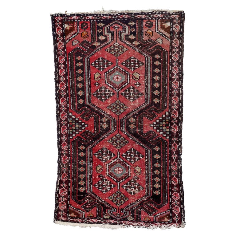 Handmade Vintage Hamadan Style Rug, 1950s, 1C957 For Sale at 1stDibs