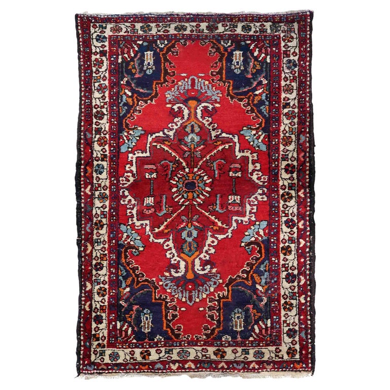 Handmade Vintage Hamadan Style Rug, 1970s, 1c1041 For Sale at 1stDibs
