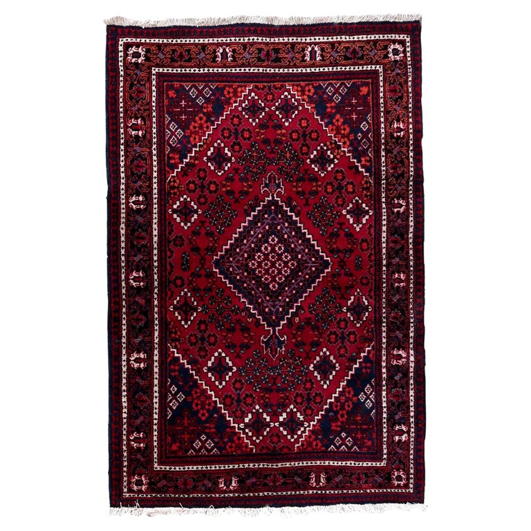 Handmade Vintage Hamadan Style Rug, 1970s, 1c920 For Sale at 1stDibs