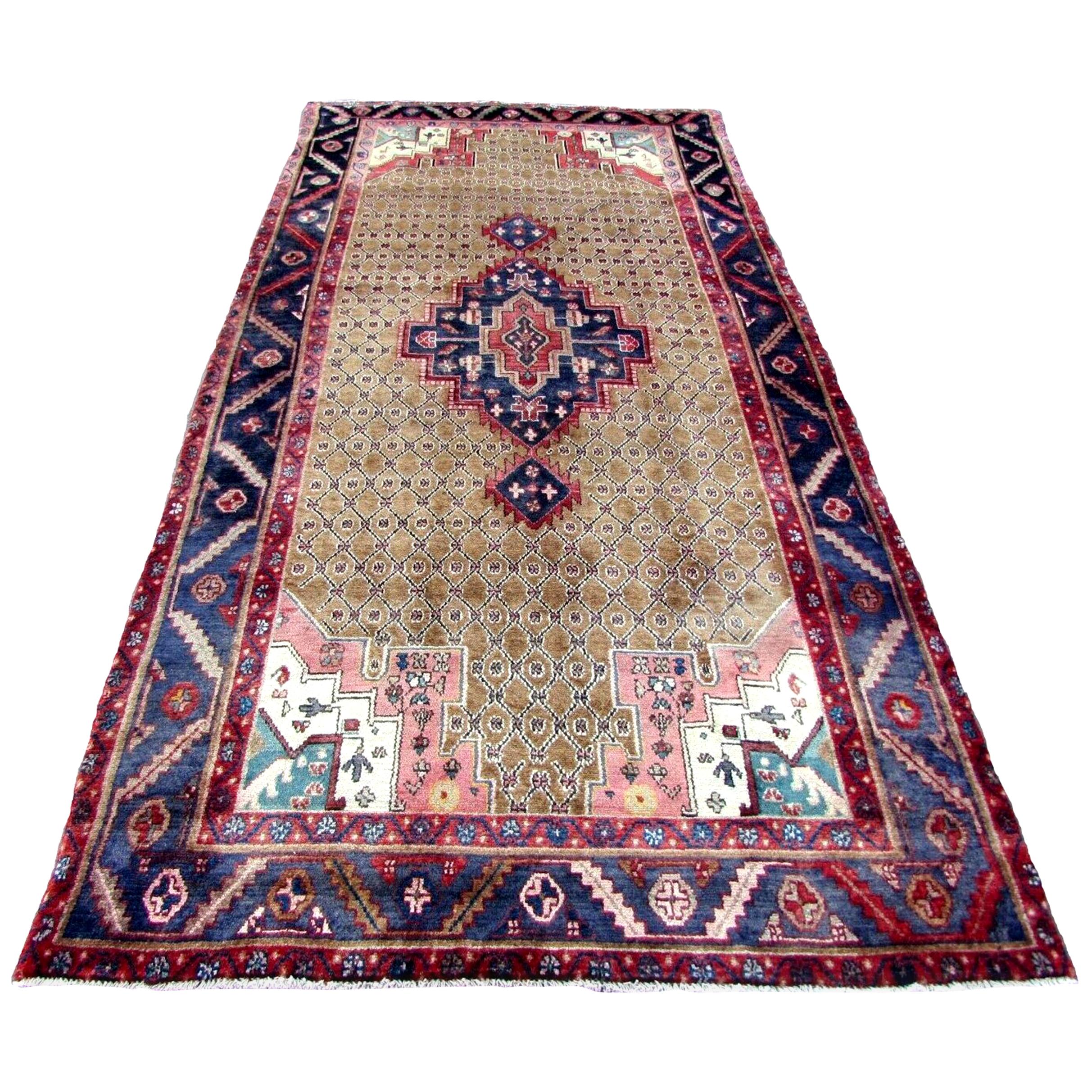 Handmade Vintage Hamadan Style Rug, 1970s, 1C695 For Sale at 1stDibs