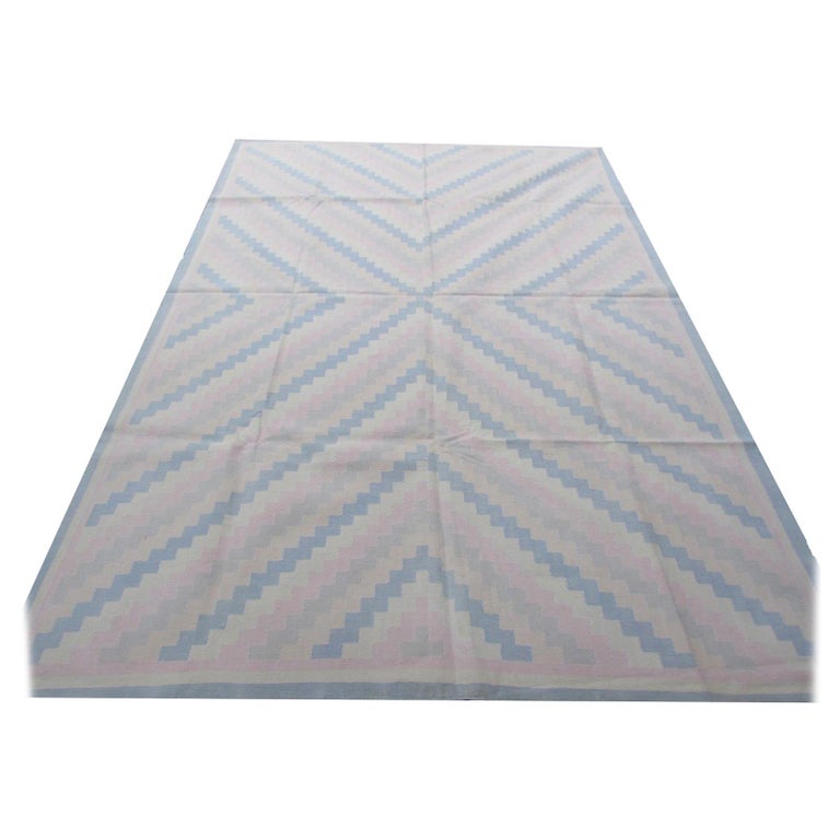 Handmade Vintage Indian Dhurri Kilim, 1970s, 1Q0080 at 1stDibs