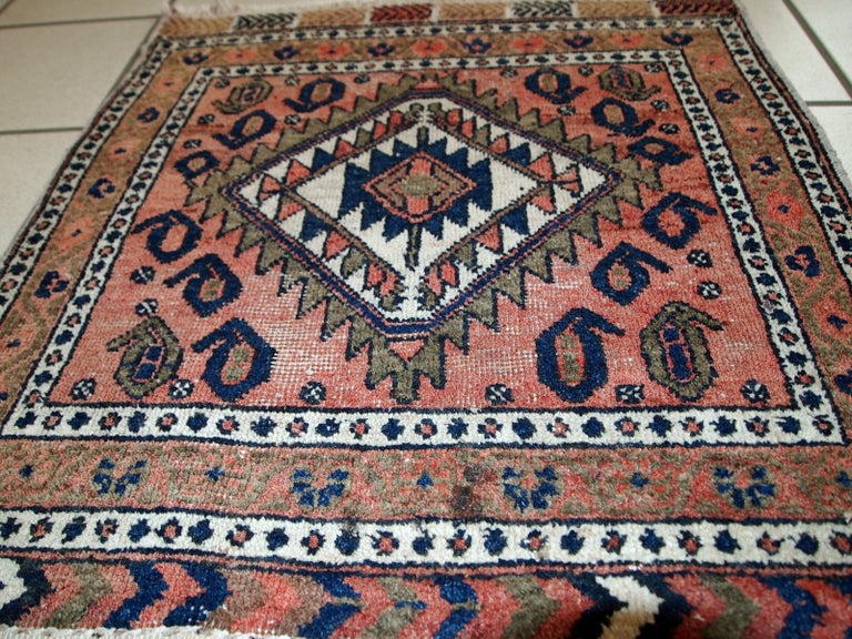 Handmade Vintage Kurdish Style Rug, 1930s, 1C654 For Sale at 1stDibs