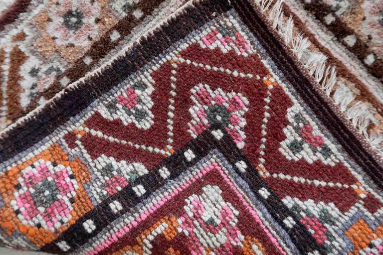 Handmade Vintage Mongolian Rug, 1950s, 1C1000 For Sale at 1stDibs