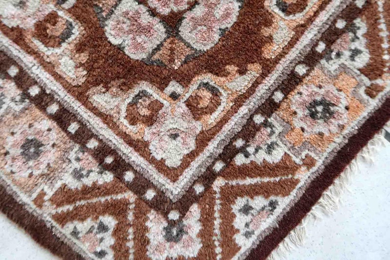 Handmade Vintage Mongolian Rug, 1950s, 1C1000 For Sale at 1stDibs