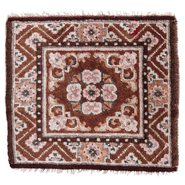 Handmade Vintage Mongolian Rug, 1950s, 1C1000 For Sale at 1stDibs