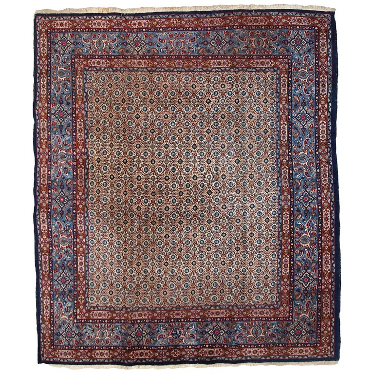 Handmade Vintage Nain Style Rug, 1970s, 1C683 For Sale at 1stDibs