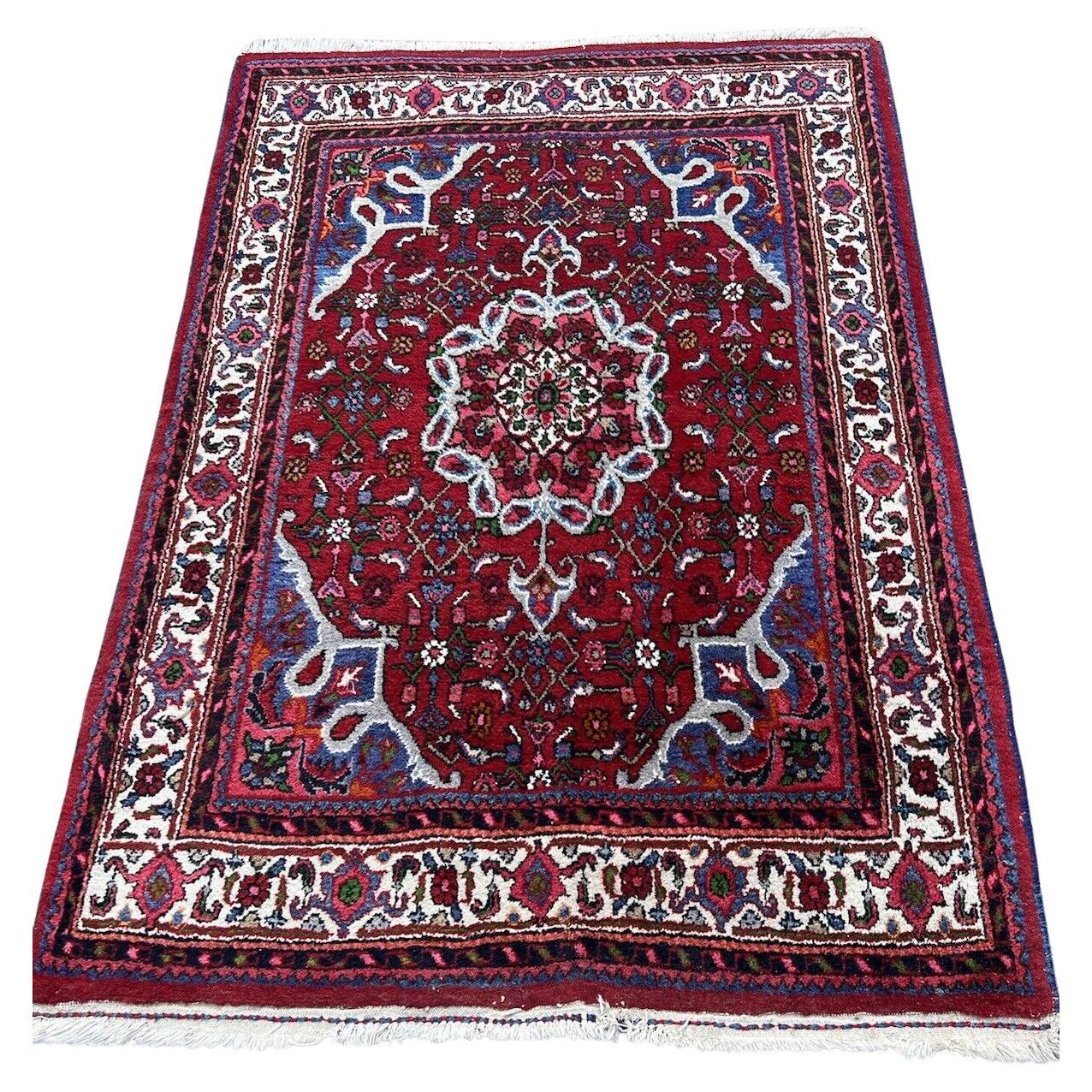 Handmade Vintage Persian Style Hamadan Rug 2.7' x 4.3', 1970s - 1S60 ...