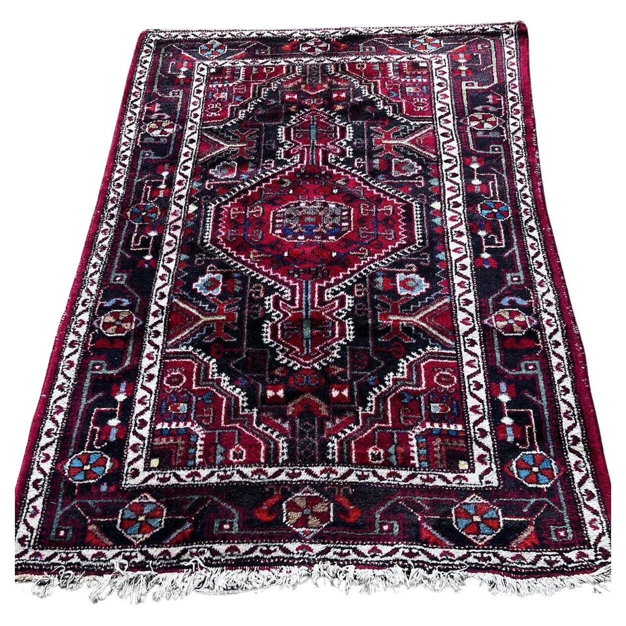 Handmade Vintage Persian Style Hamadan Rug 2.2' x 3.9', 1970s - 1S37 ...