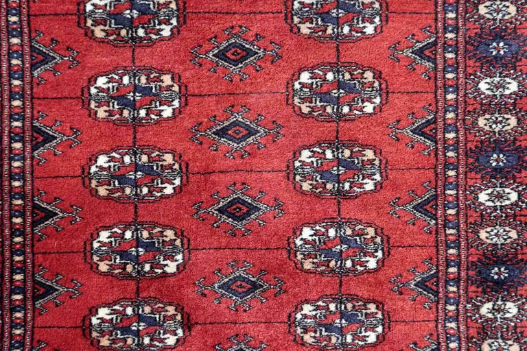 Handmade Vintage Uzbek Bukhara Rug, 1970s, 1C995 For Sale at 1stDibs