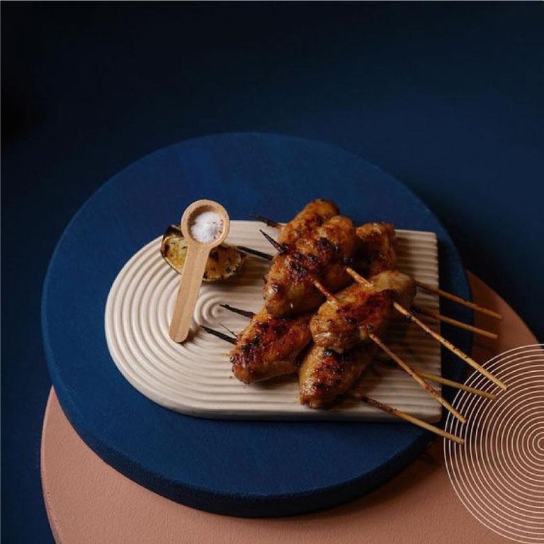 Handmade White Matte Modern Geometric Pitágoras Ceramic Cheese Platter ...