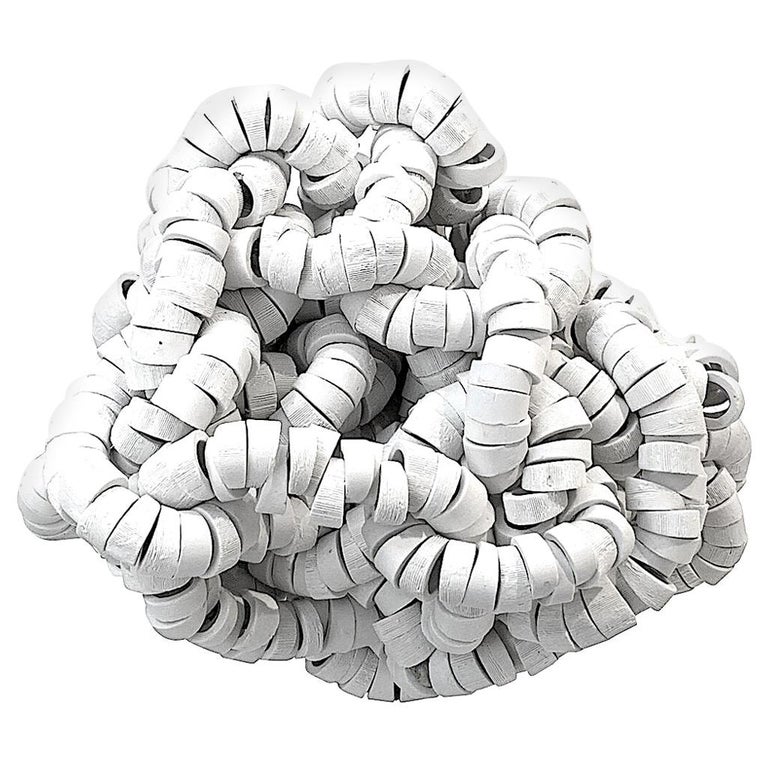 Handmade White Porcelain Rope Sculpture, France, Contemporary For Sale ...
