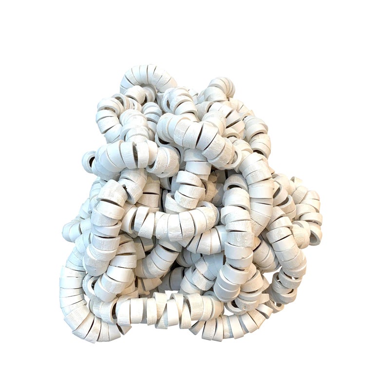 Handmade White Porcelain Rope Sculpture, France, Contemporary For Sale ...