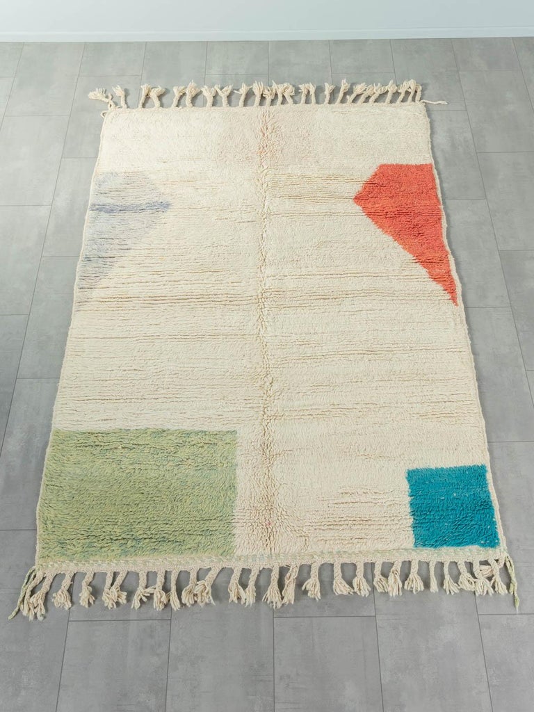 Handmade Wool Berber Rug Beni Ourain Moroccan For Sale at 1stDibs