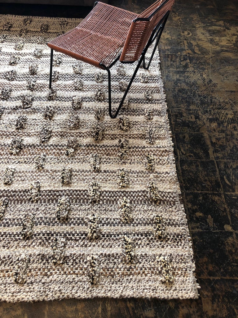 Handmade Wool Cut Pile Organic Modern Rug, in Stock at 1stDibs