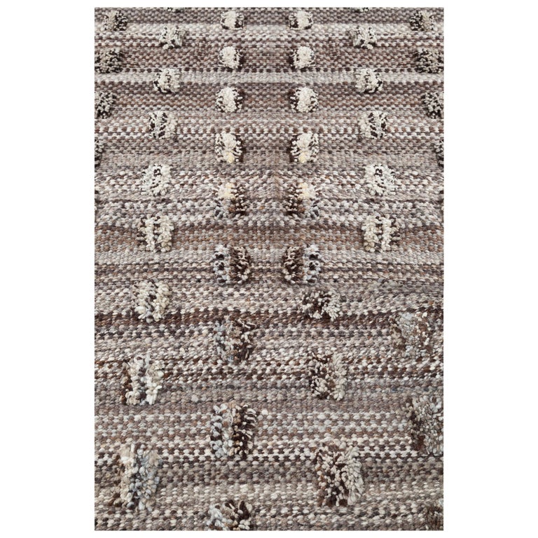 Handmade Wool Cut Pile Organic Modern Rug, in Stock at 1stDibs