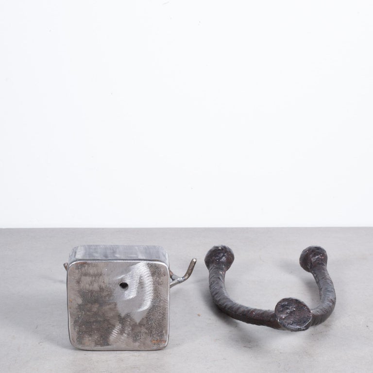 Handmade Wrought Iron Wishbone on Custom Stand For Sale at 1stDibs