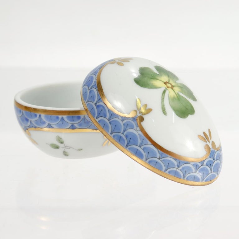 Handpainted Limoges Porcelain Egg Box for Asprey For Sale at 1stDibs