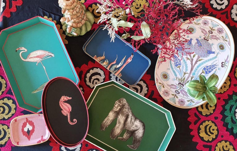 Handpainted Persian Iron Tray at 1stDibs