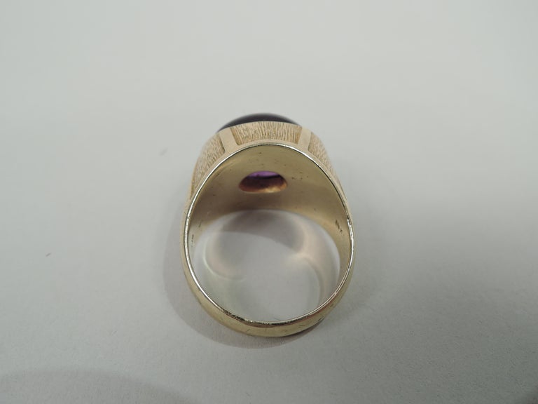 Customizable Handsome American Modern 14k Yellow Gold and Amethyst Man ...