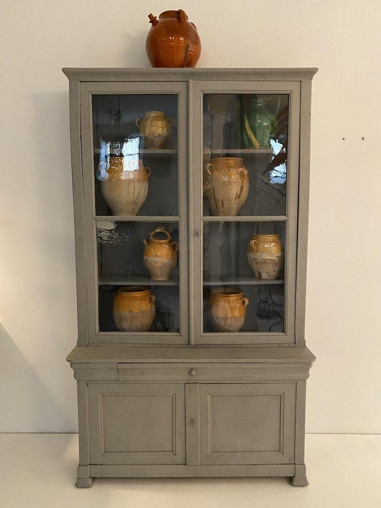 Handsome Antique 2-Part Display Cabinet-France, 1900s For Sale at 1stDibs
