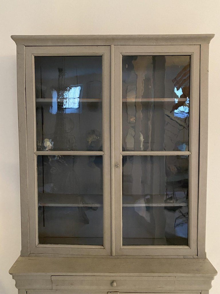 Handsome Antique 2-Part Display Cabinet-France, 1900s For Sale at 1stDibs