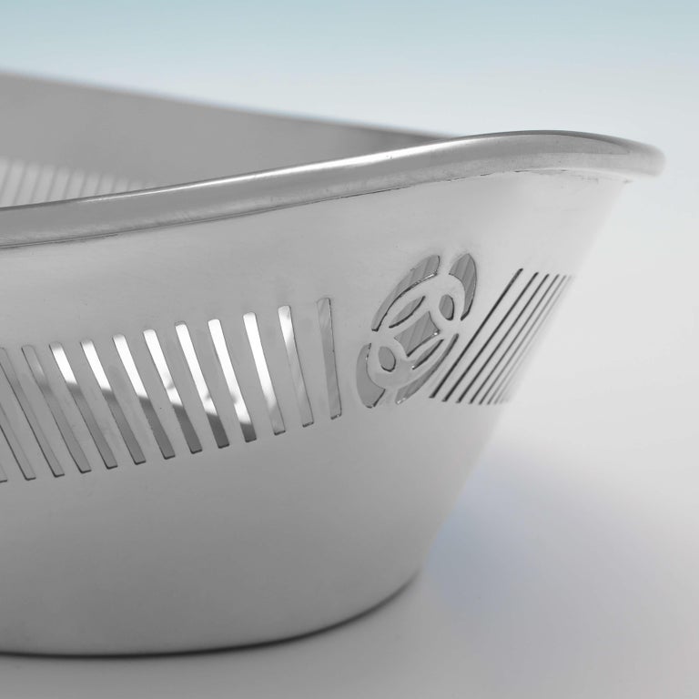 Handsome Art Deco Sterling Silver Bread Dish, Viners, 1933 For Sale at ...