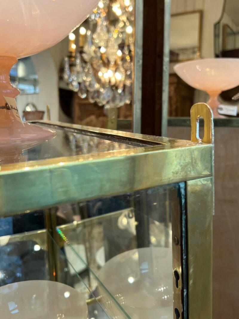 Handsome Brass Display Cabinet, Early 1900s For Sale at 1stDibs