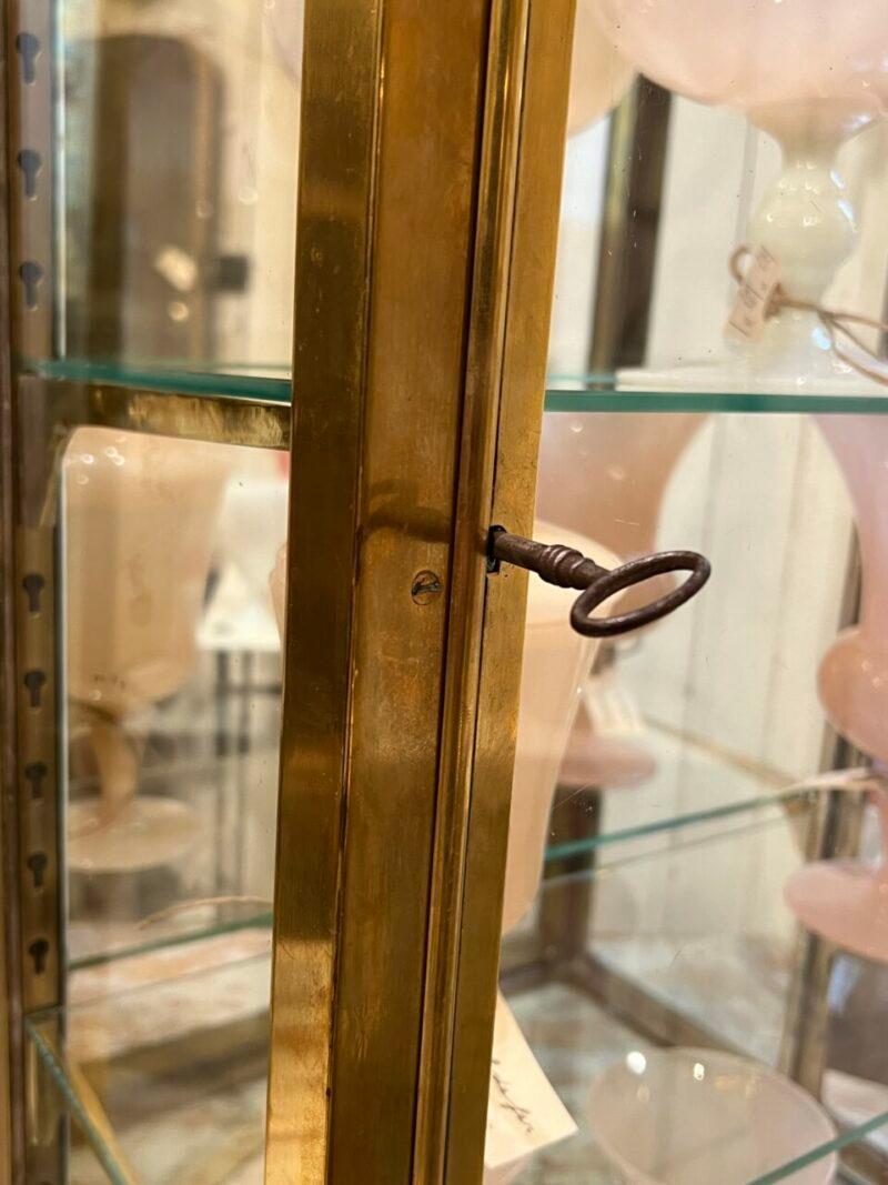 Handsome Brass Display Cabinet, Early 1900s For Sale at 1stDibs