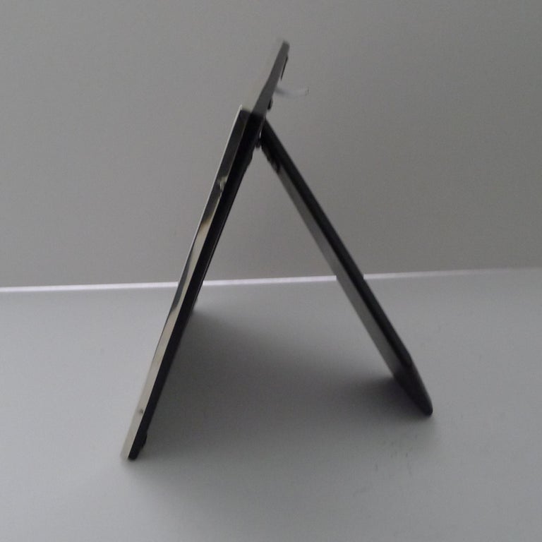 Handsome English Sterling Silver Two-Way Picture Frame For Sale at 1stDibs