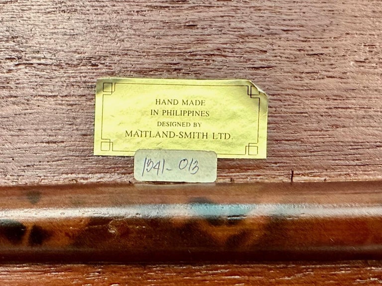 Handsome Faux Tortoise Finished Tooled Leather Maitland Smith Magazine ...