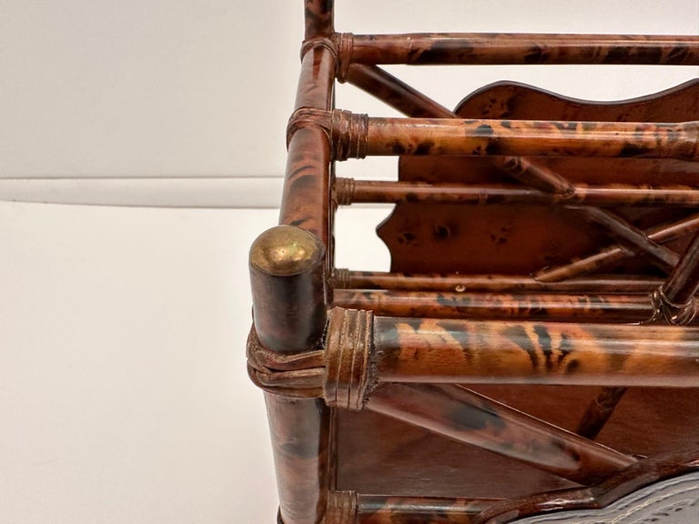 Handsome Faux Tortoise Finished Tooled Leather Maitland Smith Magazine ...