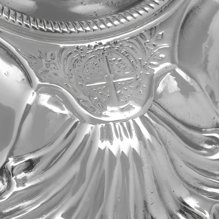 Handsome George II Pair of Small Cast 4 Shell Sterling Silver ...