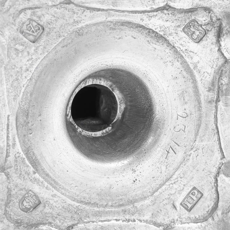 Handsome George II Pair of Small Cast 4 Shell Sterling Silver ...