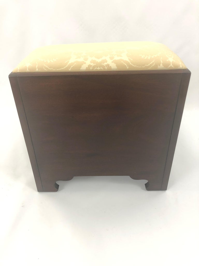 Handsome Mahogany and Upholstered Bed Steps at 1stDibs | henkel harris ...